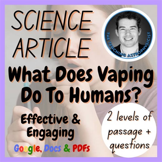 What Does Vaping Do To Humans? Reading Comprehension 2 Passage & Questions