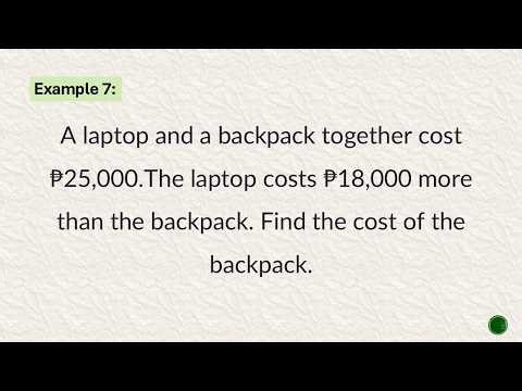 Word Problem 7 - Linear Equation