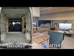 Budget friendly 4200€ Cheap Camper Van Conversion Easy Build Start to finish timelapse Vanlife