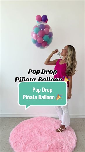 How fun is this balloon piñata aka pop drop balloon?! 🎉🥳 I made this using my Bloonsy stuffing machine. You can fill these balloons with candy, confetti, or colorful 5”balloons like I did—it’s such a fun twist for any celebration! 🎈Want to make your own? I’ve got an exclusive promo (a $50 value) for a Bloonsy stuffing machine in my link in bio plus all my favorite balloon tools and accessories in my Amazon shop also in link in bio. 💕 #balloonideas #stuffedballoons #balloonbusiness #balloons 