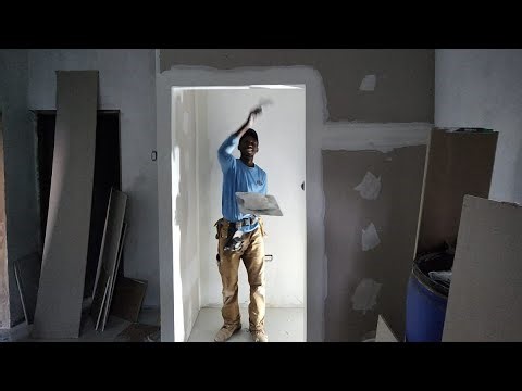 taping and plastering ceiling bed.....Drywall Plaster is live!