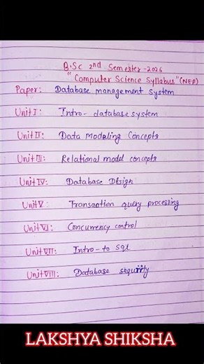Bsc 2nd semester computer science new syllabus 2026 | Bsc 2nd semester cs syllabus 2026 | #bsc