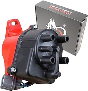 Dragon Fire High Performance Race Series Complete Electronic Ignition Distributor Compatible with Honda 1996-2001 1.6L 1.8L VTEC TD-86U TD-87U TD-81U TD-84U OBD2A/B OEM Fit DTD84-DF