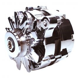 Powermaster Alternator 60 Amp One-Wire V-Belt Pulley Chrome Mustang 1965-1973