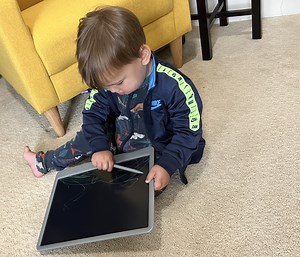 Watch Unboxing and Toddler Using LCD Drawing Board on Amazon Live