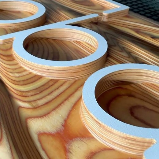 CNC Routed Wavy 3D Sign Logo