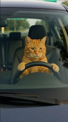 Cat Driving a Car Like a Human - You Won’t Believe This!