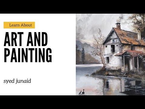 How to Paint a Lakeside House | Easy Landscape Tutorial part 5 #art #painting #tutorial #artist