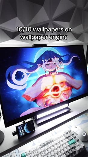 ALL WALLPAPERS 🔗 IN BIO Wallpaper Engine is on Steam. Rainmeter tutorial for the day/date is linked in my bio
