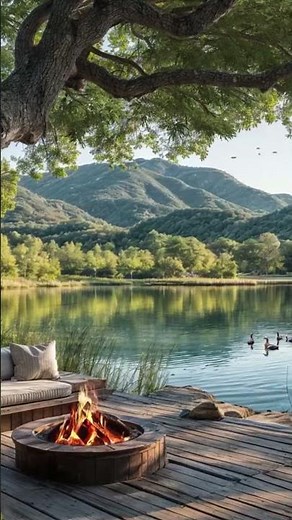 #relax #springambience #spring #firepit #birdsounds