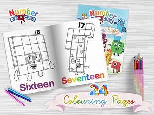 Numberblocks Colouring Book: 24 Printable Pages (digital Download) - Etsy