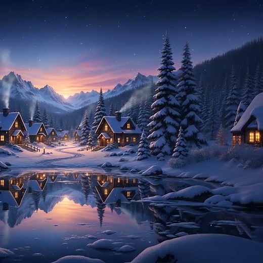Cozy Winter Village - Simply Magical Pictures