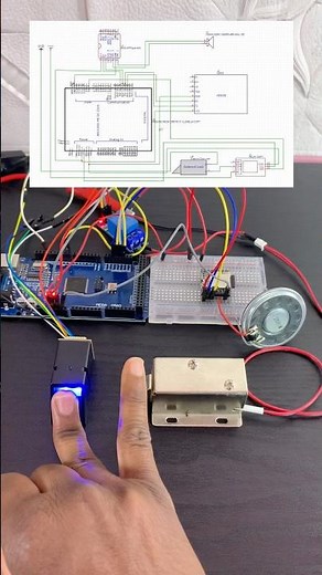 Solenoid Door Lock control using Arduino Mega 2560 & Fingerprint Scanner #electronics #technology
