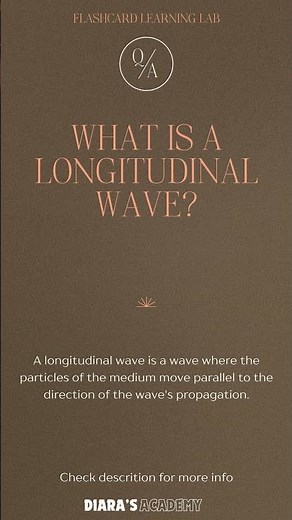 What is a Longitudinal Wave @Diarasacademy