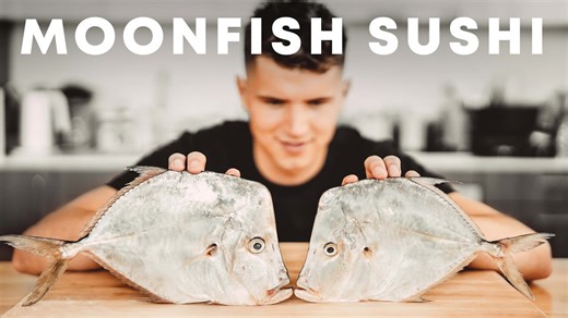 Preparing Fresh Moonfish for Sushi