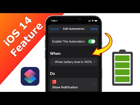 iOS 14 Feature | Siri Shortcut Automation | Battery Percentage!