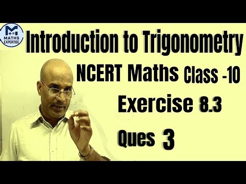 Introduction To Trigonometry NCERT Solution Class 10 Ex 8.3 Ques 3 #trigonometry #mathsexpertise