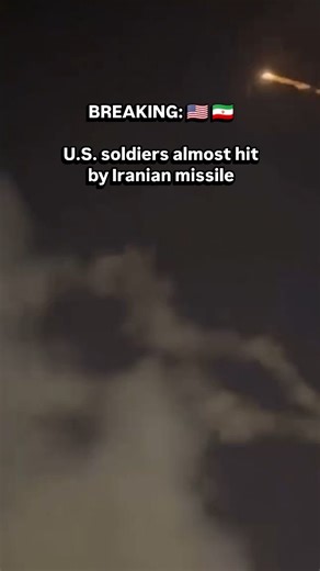 BREAKING: U.S. soldiers filming an Iranian ballistic missile slamming into the ground very close to their position. The Patriot air defense system at the Al Udeid Airbase in Qatar failed to intercept the Iranian missile. 🇺🇸🇮🇷 | Visegrad24