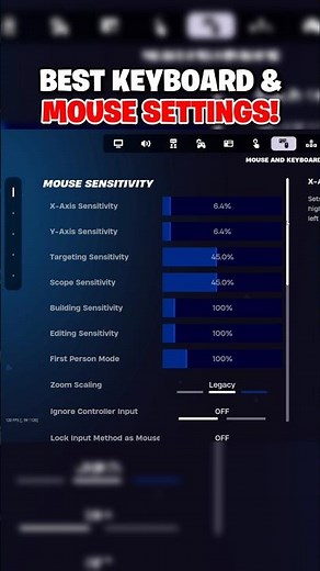 BEST Keyboard & Mouse SETTINGS/Sensativity For Chapter 6! 🤩