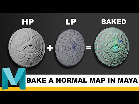 Maya Tutorial - How to Bake Normal Maps from High Poly to Low Poly
