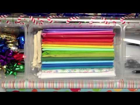 Gift Wrapping Paper Storage - Organization DIY