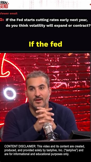 What happens to volatility if the Fed keeps cutting rates? Tony & Nick Battista discuss the possibilities. Have a trading question? Send it to real traders. Watch tastylive for engaging, entertaining and actionable trading content. #trading #options #stocks #investing #optionstrading #finance | tastylive