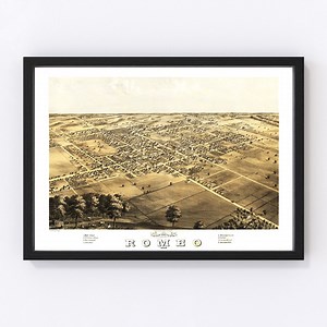 Romeo Map 1868, Vintage Romeo Map, Old Romeo Michigan Art, Wall Art Gift for Romeo History Lovers Retro Decor - Etsy