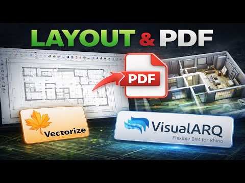 كورس راينو كامل بالعربي | Layout والطباعة + أهم Plugins المعمارية – الدرس 04