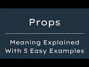 What Does Props Mean? Props Meaning in English With 5 Example Sentences