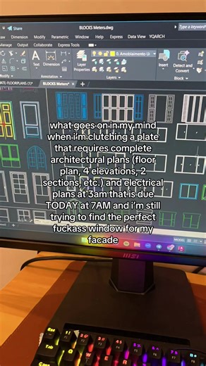 Struggles of an Architecture Student at 3 AM