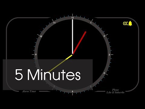 5 Minutes - Analog Clock Timer & Alarm - 1080p - Countdown