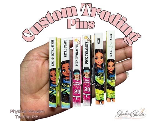 Custom Wooden Cheer Trading Pins | Personalized Team Spirit, Good Luck Keepsake - Etsy Australia