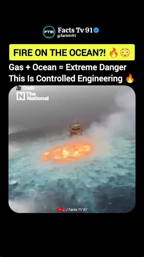 Mr. Raja Kumar on Instagram: "Igniting gas in the middle of the ocean is extremely dangerous — but offshore platforms follow a smart and controlled method. Instead of lighting gas directly, special fireboats spray massive water curtains while a controlled ignition creates a fire ring on the sea surface. This keeps the platform safe and prevents explosions. In this video: • Offshore gas flaring at sea • Fireboats creating water shields • Controlled ignition process • How oil & gas platforms manag