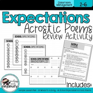Rules and Expectations Acrostic Poem Activity