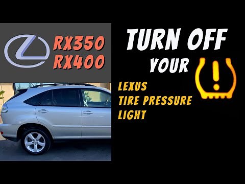 Lexus Tire Pressure Light-QUICK FIX! RX350 400-Reset or Turn Off? Plus Spare! TPMS Display Sensor