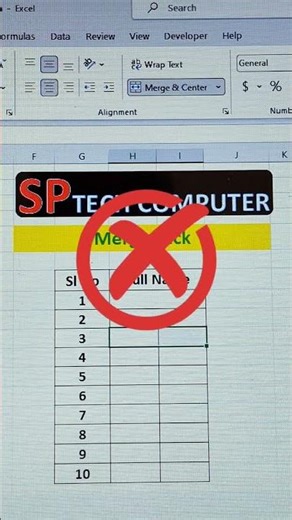 Merge Cell in Excel easy shortcut tricks 👍#excel #exceltips #exceltricks #exceltutorial