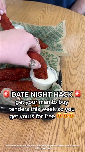 what’s more romantic than a Wingstop Drop? Use code: BOGOTENDERS to get a FREE Wingstop 4PC Tender when you buy one from 8/18-8/24. | Wingstop