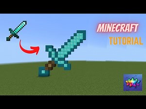 How to Build a Diamond Sword Statue?(Minecraft Tutorial)