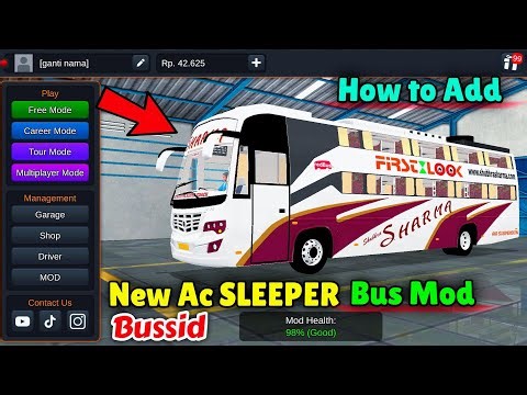 How to Add Prakash Vega Non Ac Sleeper Bus Mod For Bussid | Vega Non Ac Sleeper Bus Mod