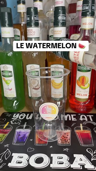 Le Watermelon🍉 #pourtoi#fypシ゚viral #foryou#bubbletea#idf#pasteque#watermelon#foryoupage#pov#boba