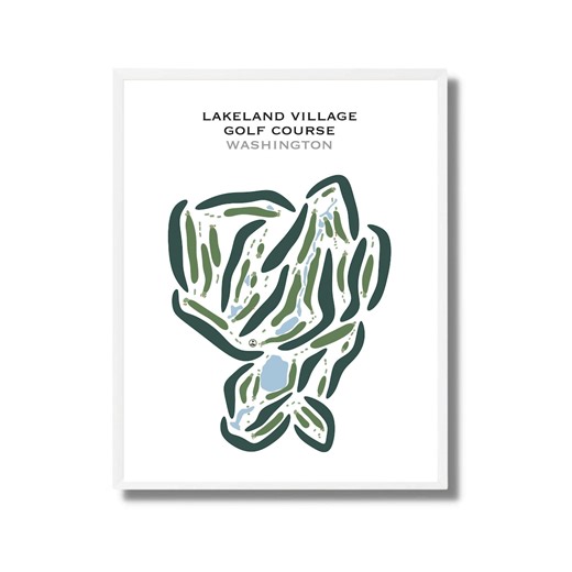 Lakeland Village Golf Course Map Art Print, Golfer Gift - Etsy Canada