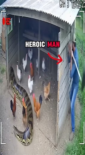 Giant Anaconda Invades Chicken Coop 😱