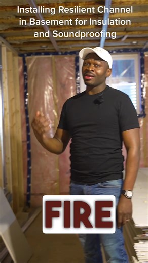 Installing Resilient Channel in Basement for Insulation and Soundproofing #FYP #ForYou #Viral #business #construction #contractor #basement #basementrenovation #basementconstruction #constructionlife #constructionworker #constructionhumor #building #remodeling#remodeldon