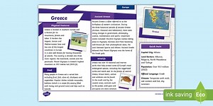 KS2 Greece Fact File