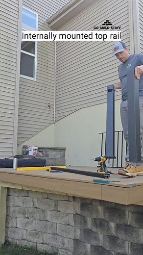 simple-to-install deck railings with internally mounted top rail #deck #railings #kadenz #elegance Kadenz Aluminum Railing | Go Build Stuff