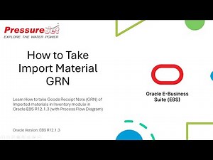 How to Take Import Material GRN | Oracle EBS R12