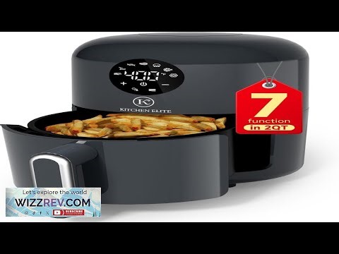 Kitchen Elite Air Fryer Compact 7 in 1 Digital Small Airfryer 90%+ Less Oil