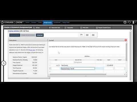 Chapter 4 Closing Entries with a Net Loss