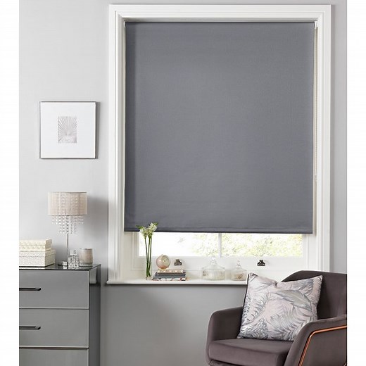 Buy Argos Home Shimmer Blackout Grey Roller Blind - 90cm | Blinds | Argos