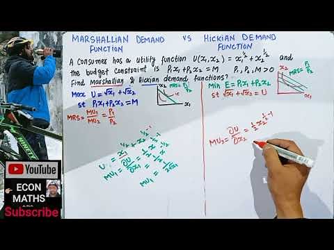 marshallian demand Function and Hicksian demand function. ordinary demand and compensated demand